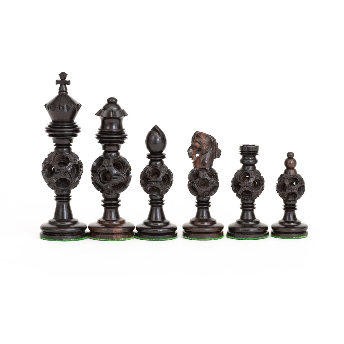 Concentric Ball Chessmen Set – World Chess Hall of Fame